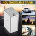 10 Gallon Stainless Steel Gas Can, Tight Sealed Fuel Storage Tank ...