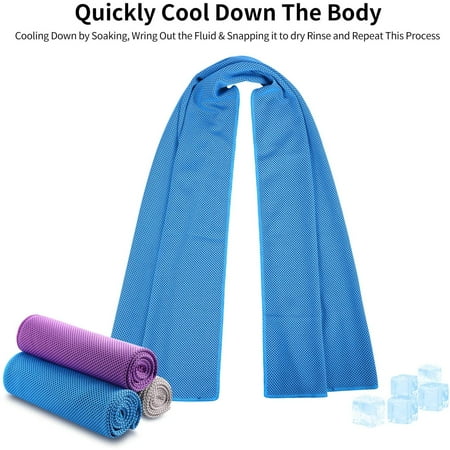 Cooling Towel 3 Pack Instant Relief Microfiber Cool Towels Chilling ...