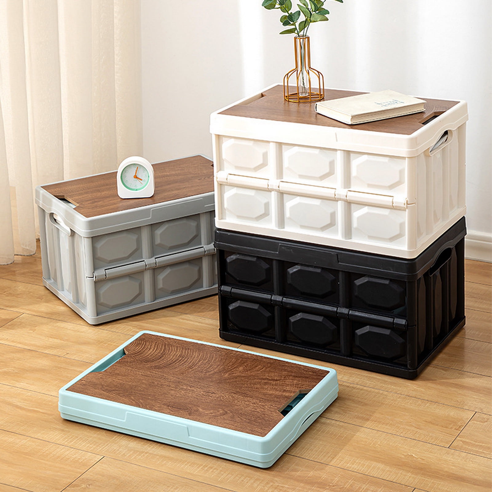 Waroomhouse Outdoor Folding Box Removable Wooden Board Top Lid Large ...