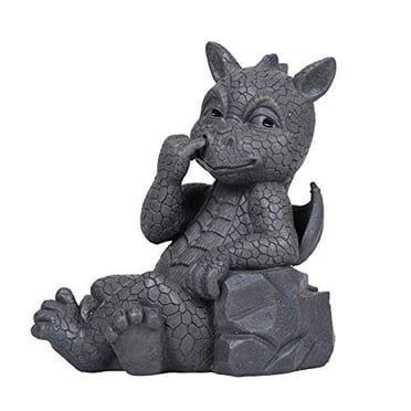 Garden Dragon Peeing Dragon Decorative Garden Accent Sculpture Stone ...