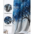 Blue Trees Blackout Curtains for Bedroom Living Room Darkening Curtains ...