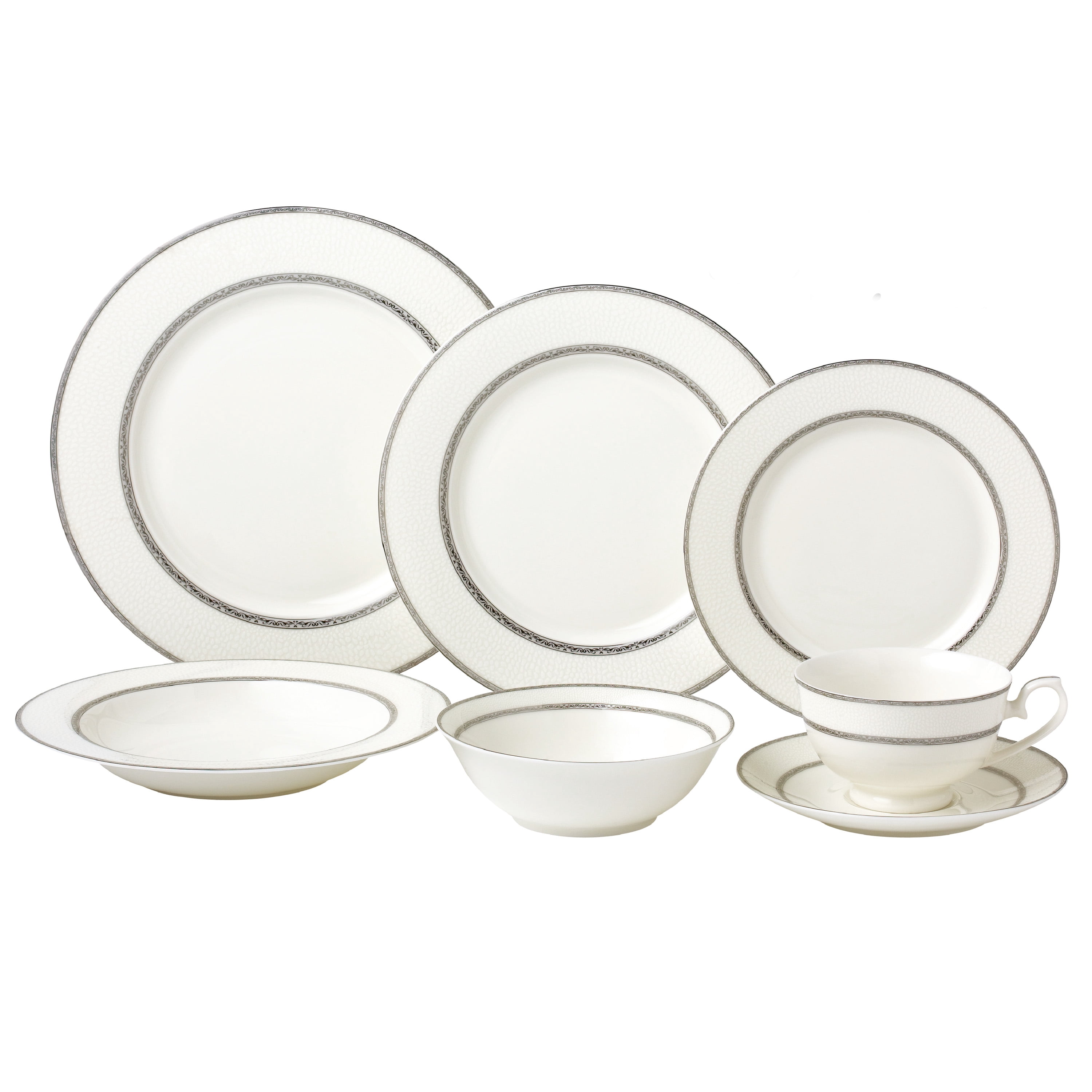 Stylish and Elegant 28 Pieces Bone China Dinnerware Set Service for ...