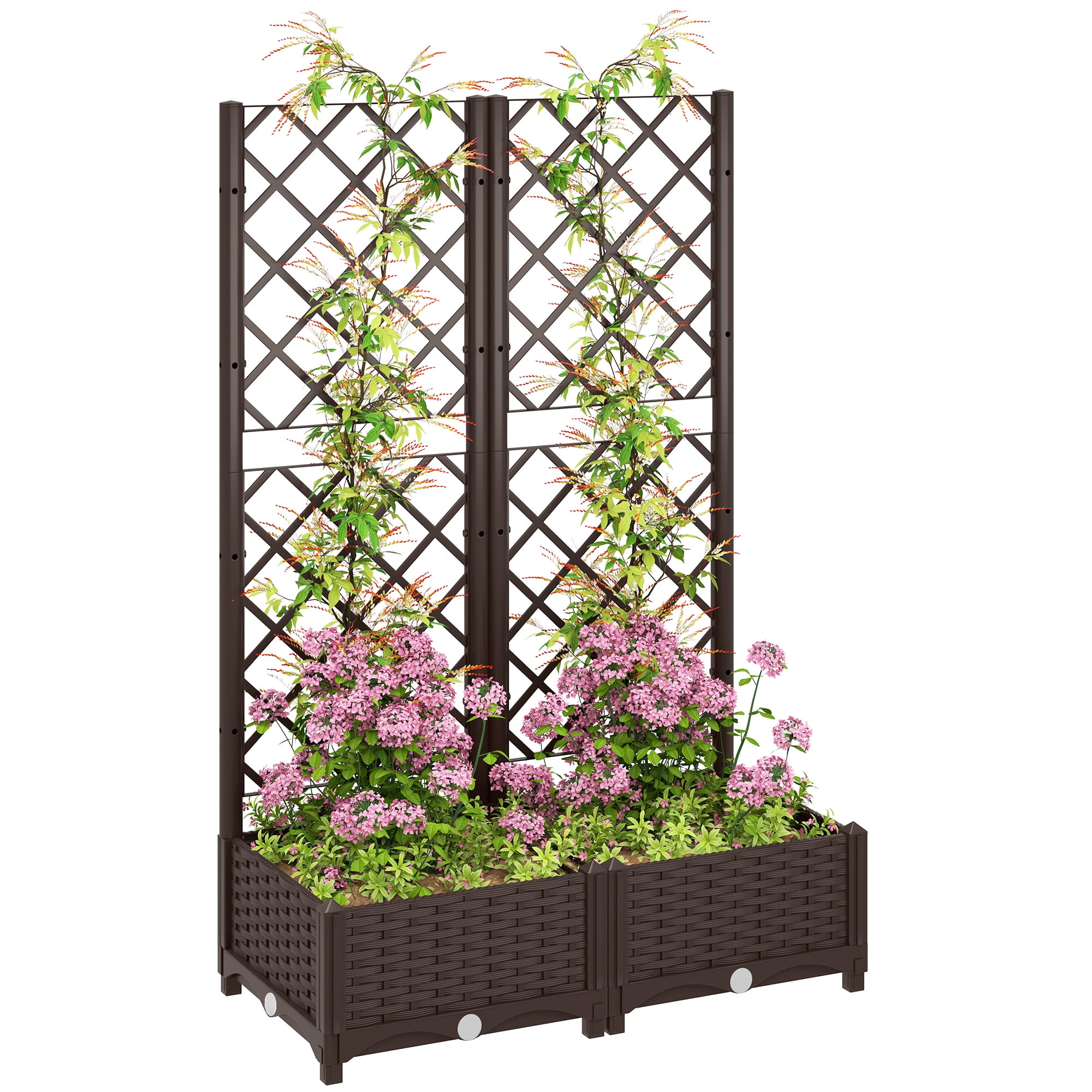 Click here for Outsunny Plastic Raised Bed  Garden Box With Trell... prices