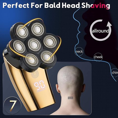 Dww-head Shavers For Bald Men, Upgraded Electric Razor With 7 Floating ...