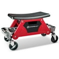 Powerbuilt Heavy Duty Garage Roller Chair with Wheels, Workshop Rolling ...