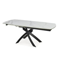 Dining table with Sintered stone top and black metal legs - Walmart.com