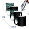 3drose, Leaf Design Fern Abstract Nature Pattern Teal Blue, 11oz Magic ...