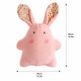 Cute Bunny Plush Pillow Soft Pink Rabbit Stuffed Animal with Floral ...