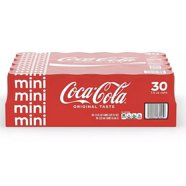 Coca-Cola Mini Cans 7.5oz 30pk, Small Soda Can Pack for Refreshing ...