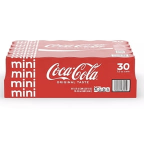 Coca-Cola Mini Cans 7.5oz 30pk, Small Soda Can Pack for Refreshing ...