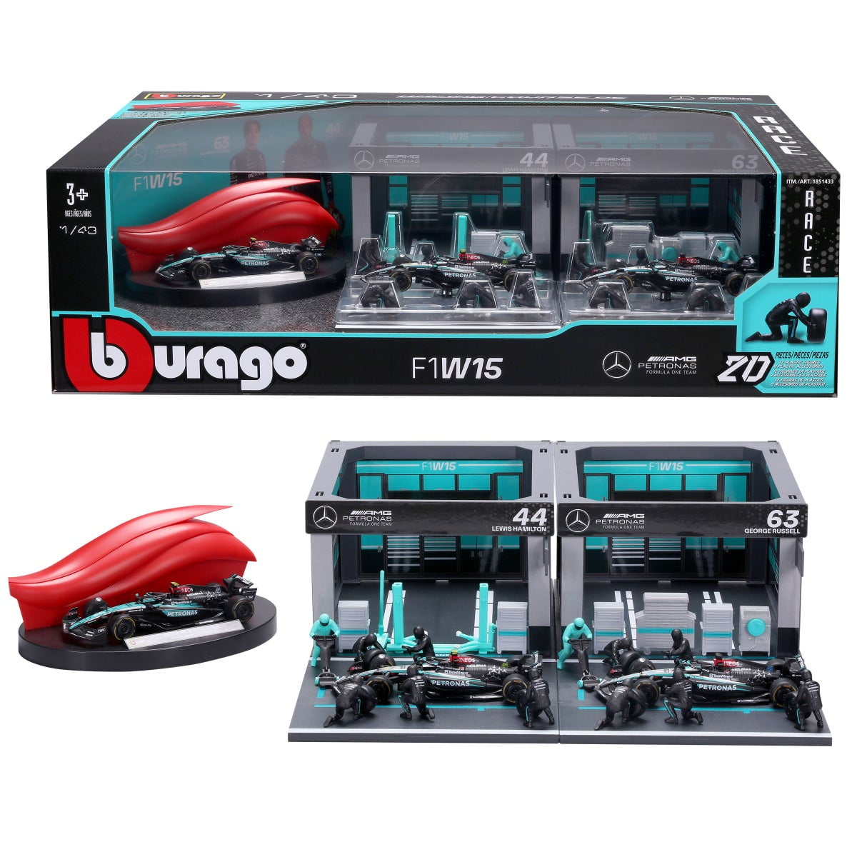 Click here for Bburago 1:43 Mercedes Formula Racing Paddock prices