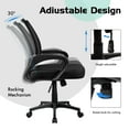 Furmax Executive Office Chair with Desk Rolling Wheels, Swivel & Lumbar ...