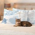 Blue Coastal Nautical Outdoor Pillow Covers 20"x12" Set of 2,Waterproof ...