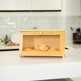 Creative Wood Design Amish Made Pine Hinged Fresh Bread Storage Box Black - Walmart.com