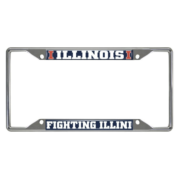 University of Illinois License Plate Frame 6.25"x12.25" - Walmart.com
