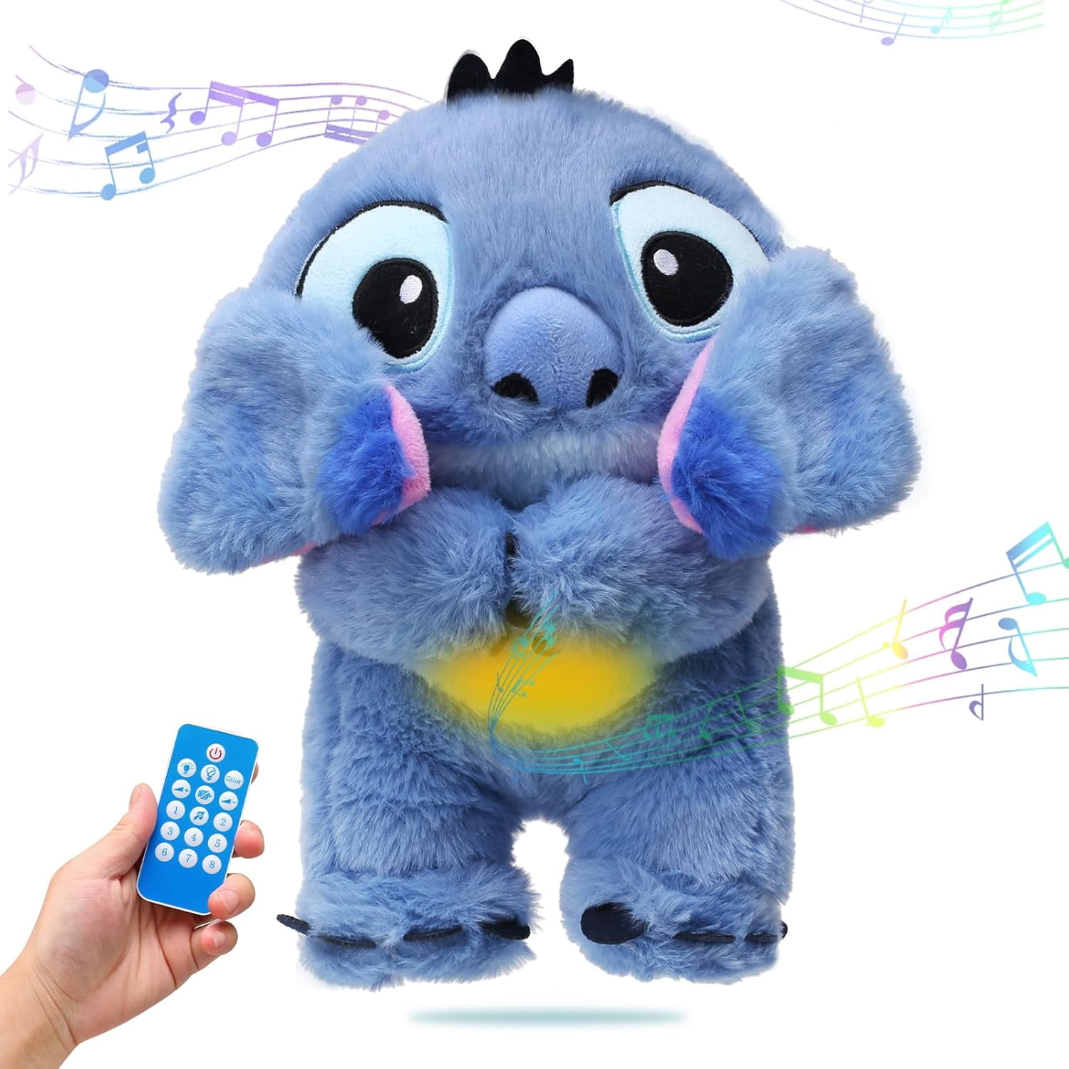 2024 Upgraded Remote-Controlled Stitch Plush Toy – Adjustable Lights ...