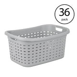 Sterilite Weave Laundry Basket with Wicker Pattern, Cement Gray (36 ...