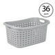 Sterilite Weave Laundry Basket with Wicker Pattern, Cement Gray (36 ...