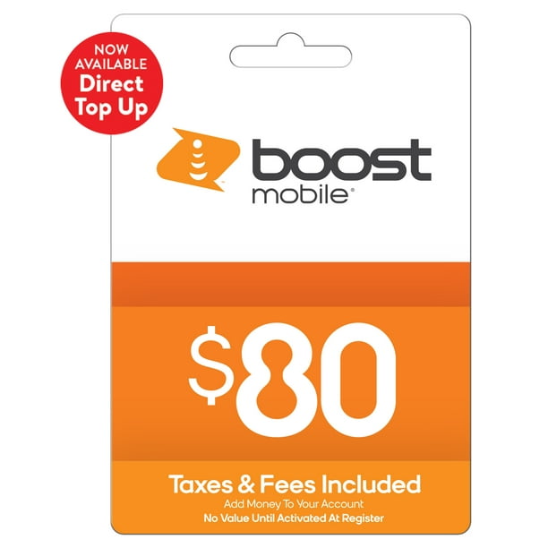 Boost Mobile $80 Direct Top Up - Walmart.com - Walmart.com