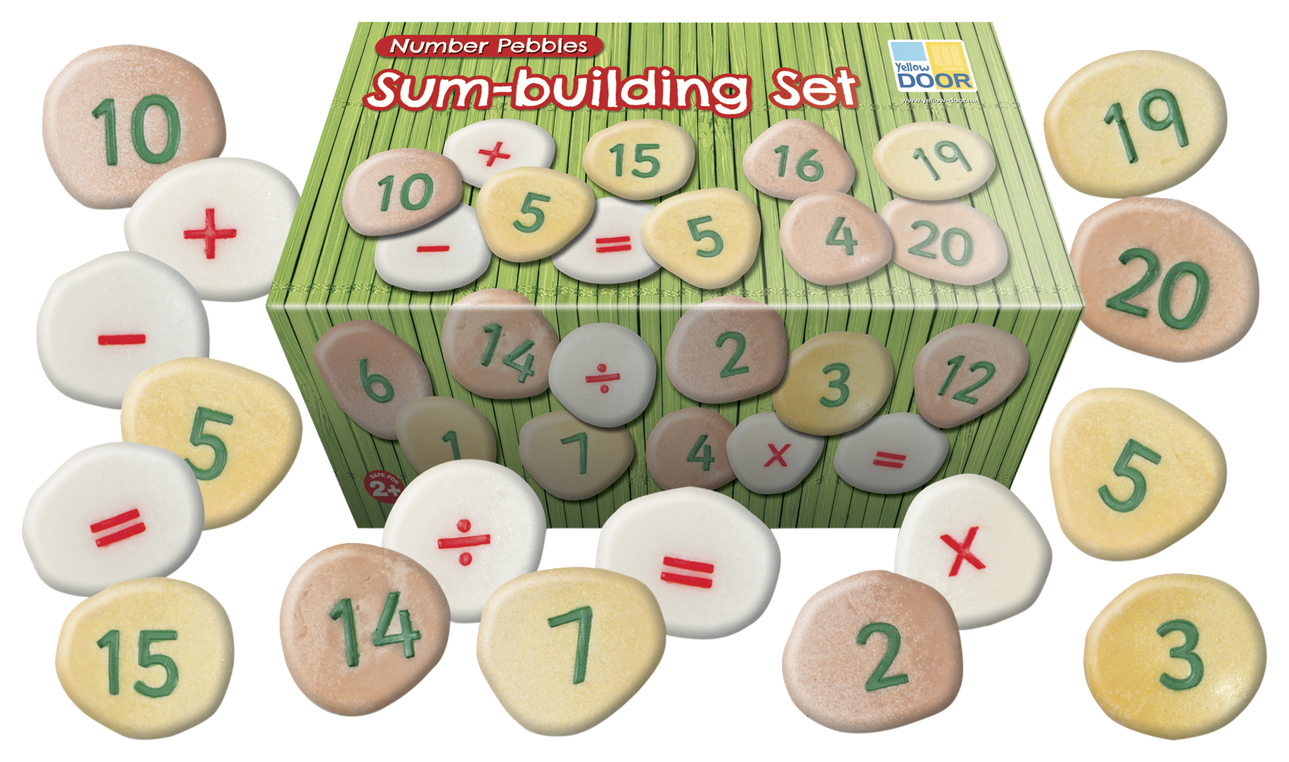 Yellow Door Number Pebbles - Sum-Building Set, Set of 50 - Walmart.com