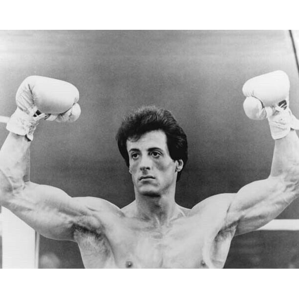 Sylvester Stallone as Rocky holding up his hands in champ pose 5x7 inch ...