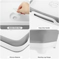 EEEkit Collapsible Dish Basin with Drain Plug Gray 12.6x11.8x5.9 inches ...