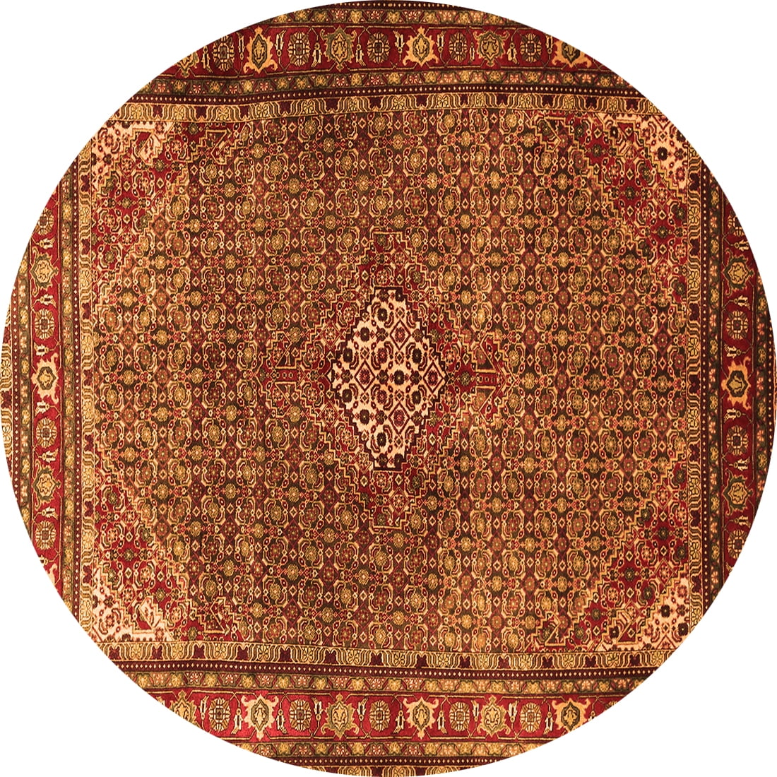 Ahgly Company Indoor Round Persian Orange Traditional Area Rugs, 7 ...