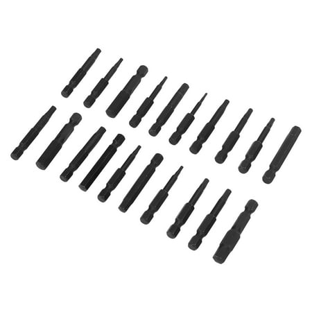 Hex Screwdriver Bit Set, Hex Power Bits Electric Inch And Metric Clear ...