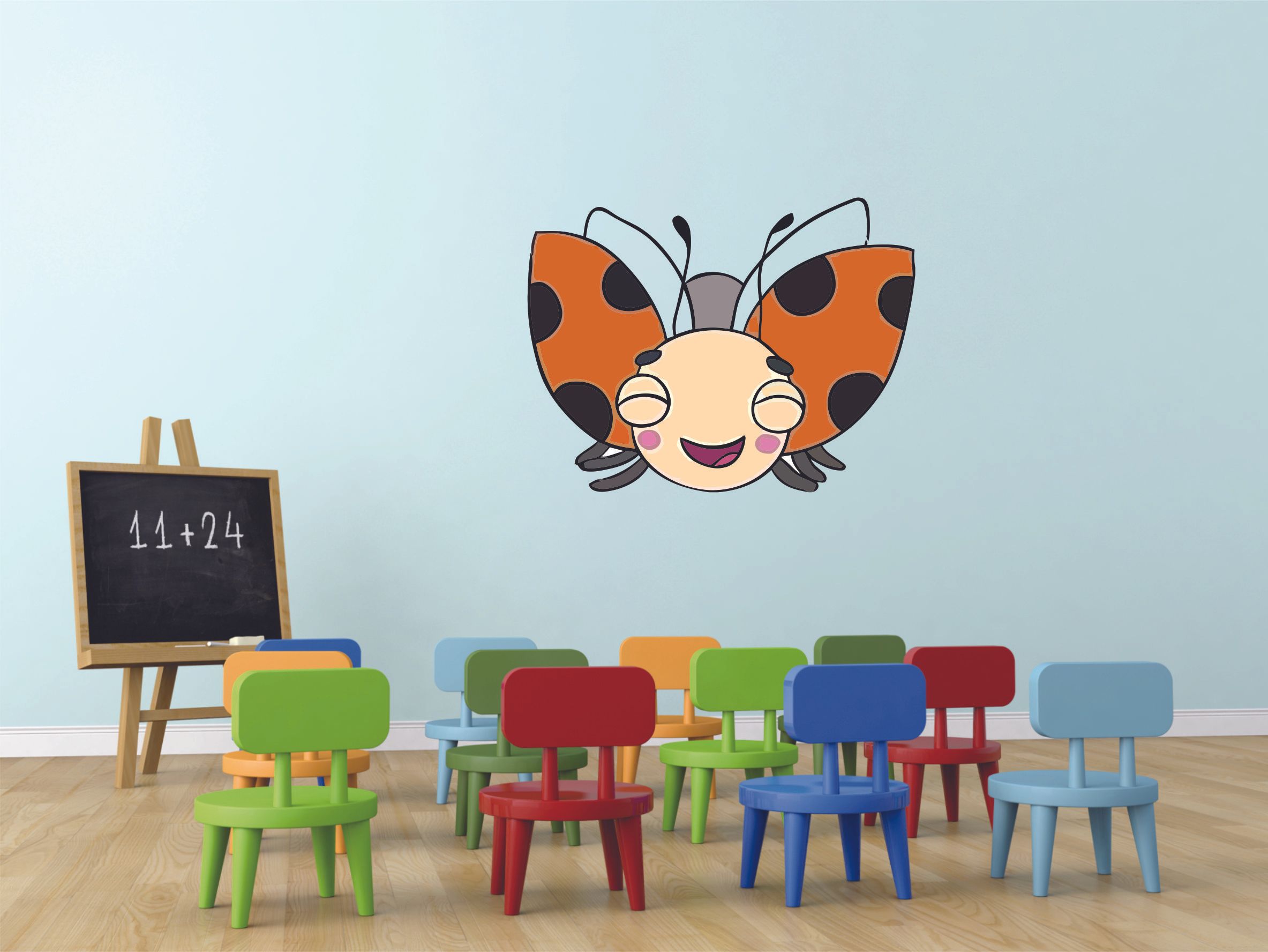 Queen Ladybug Adorable Cartoon Character Wall Art Decal Vinyl Sticker ...