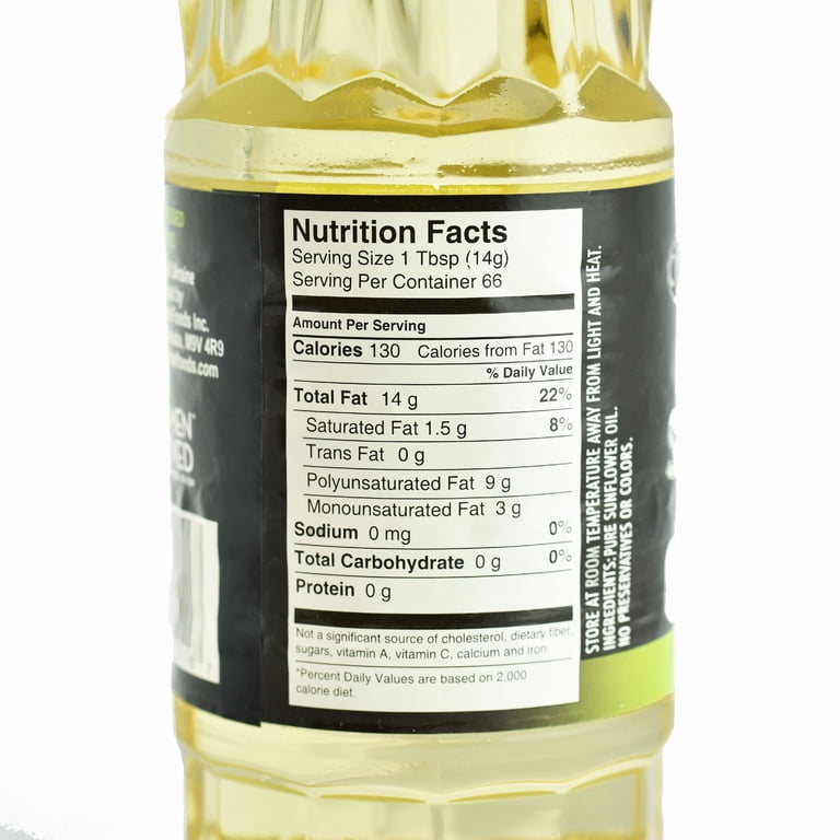 Sunflower Oil Label