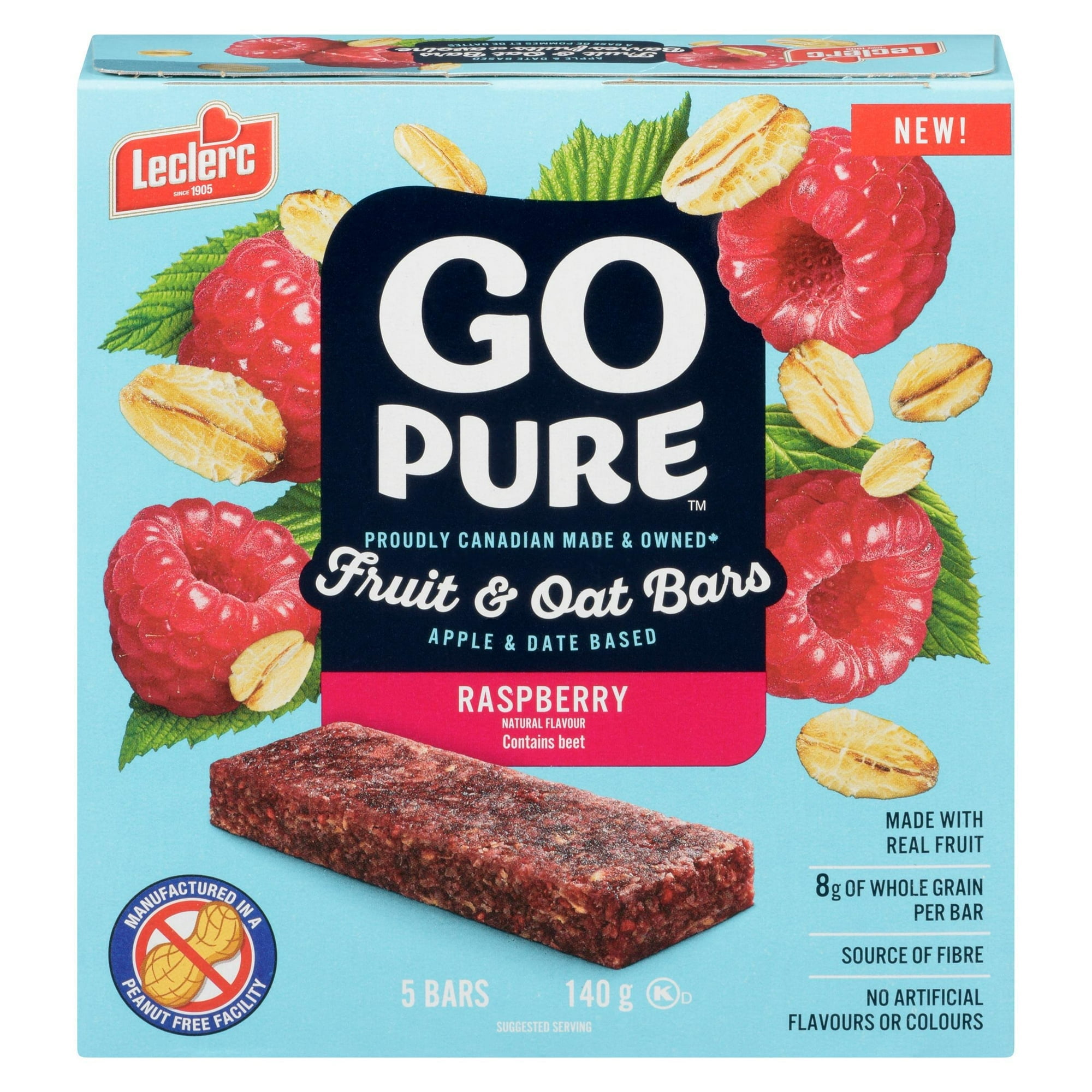 Click here for Go Pure Raspberry Fruit & Oat Bars 140 G prices