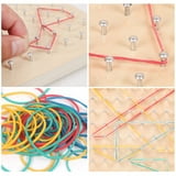 MLINS 1Set Assorted Color Wooden Geoboard Mathematical Manipulative ...