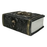 Gothic Skull Face With Scrollwork Book Shaped Decorative Trinket Box ...