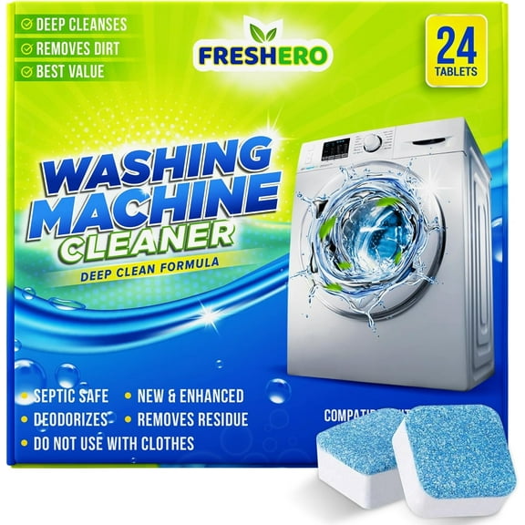 Washing Machine Cleaner Tablets, Washer Machine Cleaner Tablets 24 Pack ...