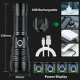Zacro Rechargeable Flashlight, High Lumens LED Flashlight, 5 Modes ...