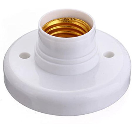 HUSERYT 4 Pcs E27 Light Bulb Socket, E27 Lamp Holders Round Plastic ...