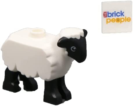 LEGO Animal Accessory: White Sheep with Black Head and Legs (1 inch ...
