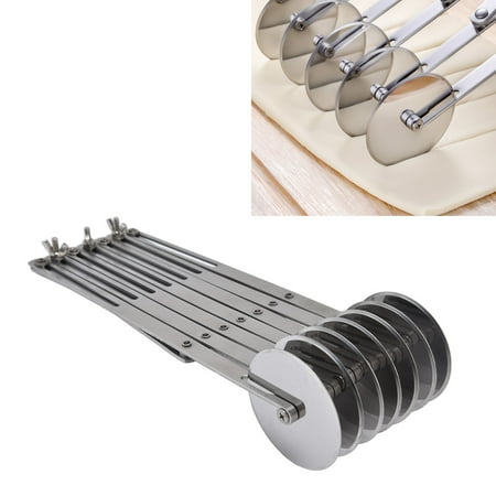 Dough Cutter, Adjustable Distance Pastry Cutter Wheel Stainless Steel ...