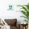 3drose, an Alien with Green Skin and Deep Dark Black Eyes, 15x15 Wall ...