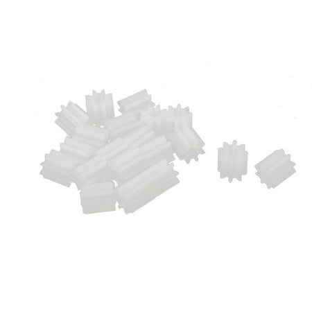 20Pcs 2mm Aperture Plastic DIY Model 8 Teeth Spur Gear 5mm x 5mm ...