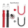 2AWG 11.81 Inch Battery Cables - 30CM Pure Copper with 3/8 Lugs ...
