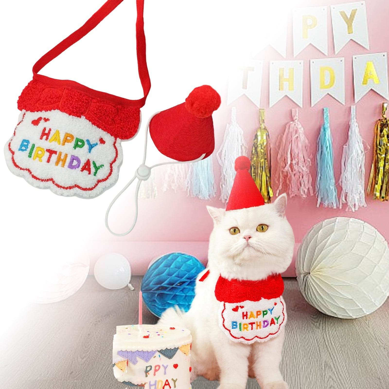 Click here for Vivavault Pet Collars Birthday Party Hat Bibs Scar... prices