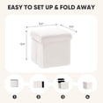 Storage Ottoman Cube Square Shaped Ottomans with Foot Stool Footrest ...