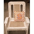 Letter S Chevron Orange and Regalia Fabric Decorative Pillow - Walmart.com