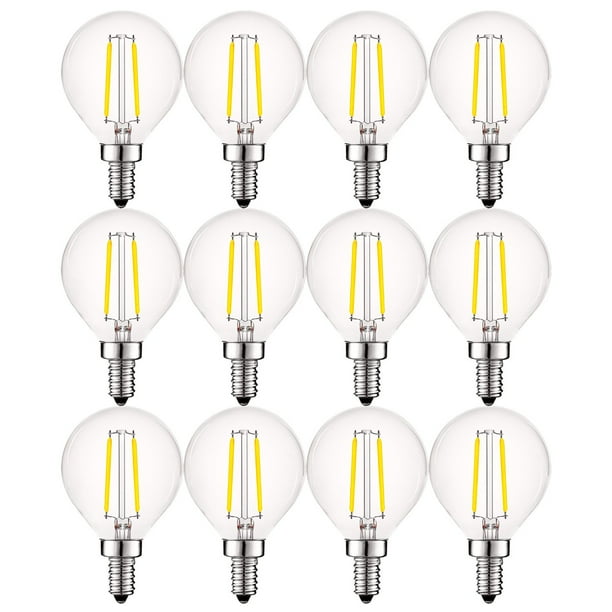 Luxrite G16.5 Edison Dimmable E12 LED Globe Light Bulbs, 4W=40W, 5000K ...