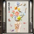 Huizhicai CH39071AB Koi Fish Vase Wall Decal, Self-Adhesive, Waterproof ...