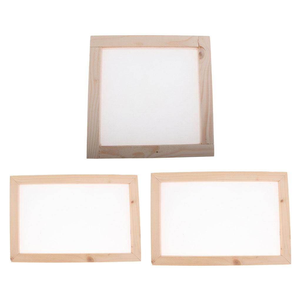 Wooden Paper Mould Deckles DIY Craft Kit 6 Pcs Paper Making Frame Kit ...