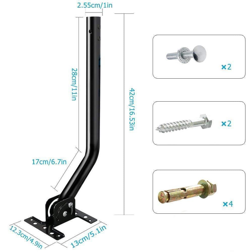 Mount Mast Outdoor TV Antenna Satellite Dish Extender Bracket J-Pole ...
