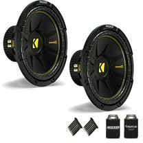Kicker 12 Inch Bass Bundle 2 44CWCS124 Subwoofers with CXA8001 and amp ...