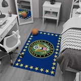 Ottomanson US ARMY Stars Logo Non-Slip Rubberback 3x5 Machine Washable ...